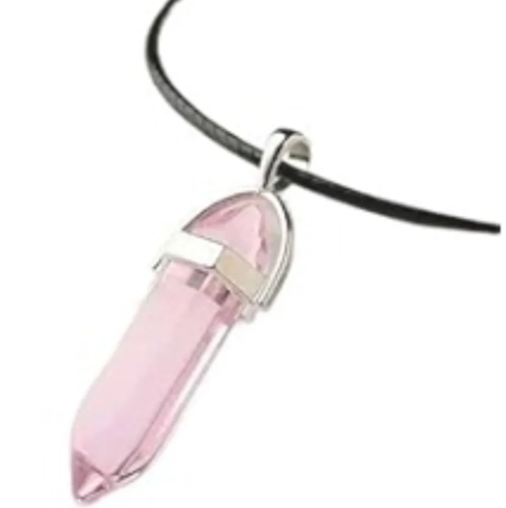 Jewelry | Chakra Healing Rose Quartz Point Crystal Necklace Balancing ...
